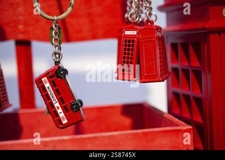 London Double decker bus retro model from England Stock Photo - Alamy