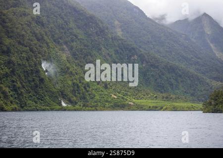 An image of a waterfall at Doubtful Sound Fiordland National Park New ...