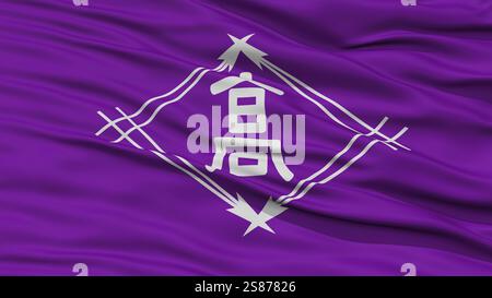Closeup of Takamatsu Flag, Capital of Japan Prefecture Stock Photo - Alamy