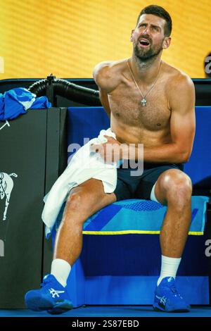 Serbian Novak Djokovic pictured during the kids day ahead of the US ...