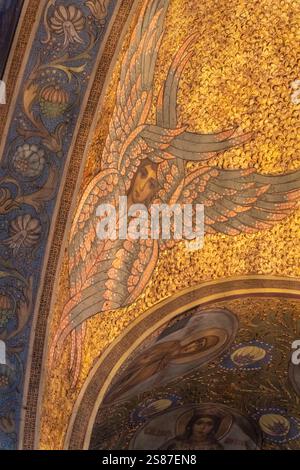 Angel Seraphim on mural painting, Church of St. Nicholas the Miraculous ...