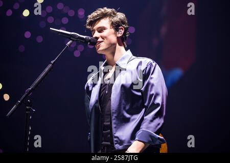 Shawn Mendes performing at the The 02 Arena. London. on the 16th April ...