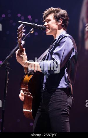 Shawn Mendes performing at the The 02 Arena. London. on the 16th April ...