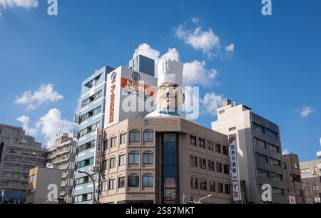 Giant Chefs Head on the Niimi Building in Kappabashi Kitchen Street ...