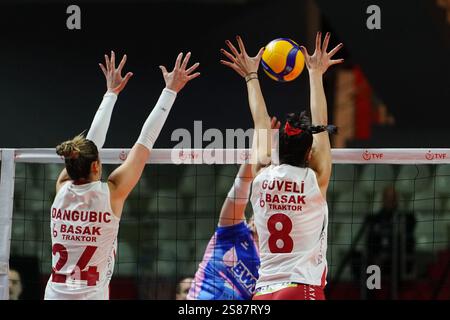 Katarina Dangubic of Galatasaray during the match between Reale Mutua ...