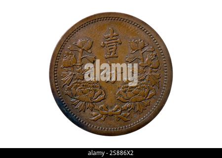 Manchukuo, Copper 1 Fen Coin Stock Photo - Alamy