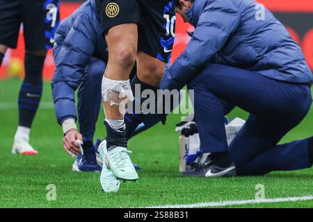 Lautaro Martinez of FC Internazionale injured during Serie A 2025/26 ...