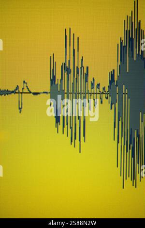 Voiceover studio voice actor dialogue recording audio sound wave on ...