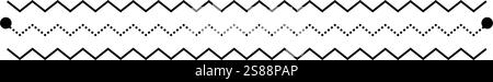 Tracing line dotted horizontal zig zag wavy element for kids worksheet ...