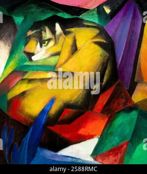 Tiger 1912 Painting By Franz Marc German Expressionist Artist Stock ...