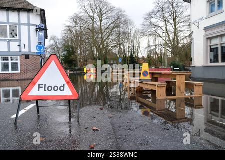 flooding in quorn leicestershire Stock Photo - Alamy