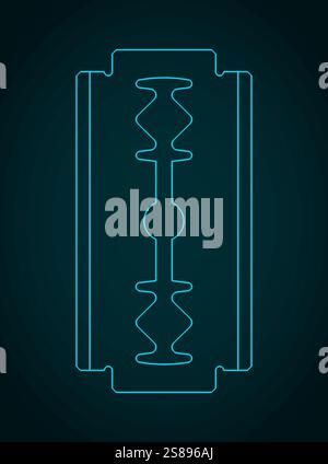 Stylized vector illustrations of a razor blade Stock Vector Image & Art ...