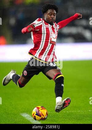 Andre Brooks of Sheffield United during the Sky Bet Championship match ...