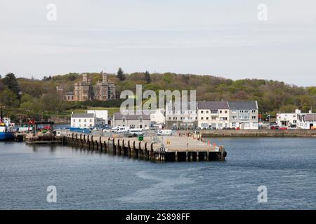 Stornoway ferry pier from ferry Stock Photo - Alamy