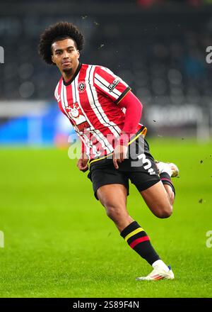 Sheffield United's Sam McCallum during the Carabao Cup first round ...