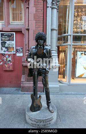 Dublin Ireland 15th January 2025 A View Of The Phil Lynott Statue
