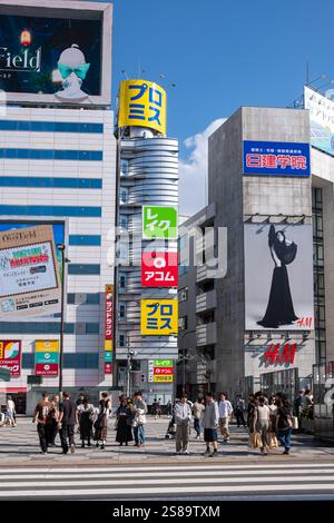 Advertising Billboards in the Ikebukuro District Tokyo Japan Stock ...