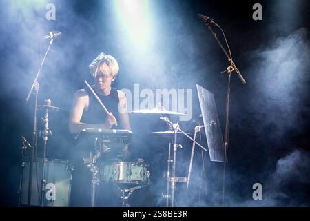 Danish band ØNDI live in concert @ GrimFest, Aarhus, Denmark Stock ...