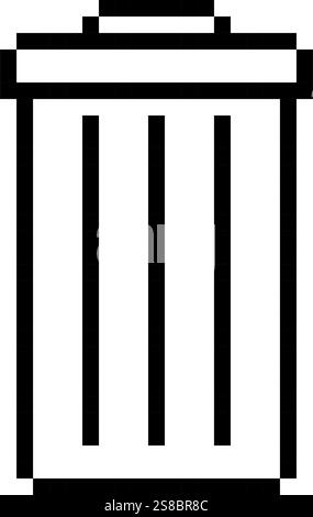 Trash pixel icon simple desiggn pixel art Stock Vector Image & Art - Alamy