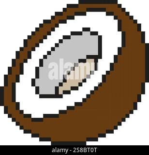 Coconut pixel art icon simple design Stock Vector Image & Art - Alamy
