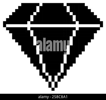 Pixel diamond icon retro design Stock Vector Image & Art - Alamy