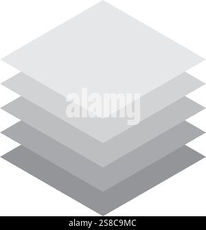 Layers icon symbol set basic simple flat design Stock Vector Image ...