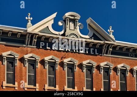 Plaza Hotel, 1881, at Old Town Plaza, in Las Vegas, New Mexico, USA ...