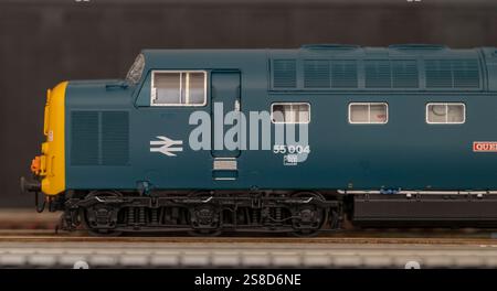 Class 55 Diesel Locomotive, BR Green livery Stock Photo - Alamy