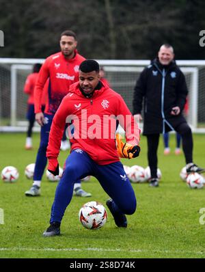 Rangers’ Hamza Igamane (centre) during the Scottish Gas Men's Scottish ...