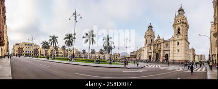 Panoramic view of Lima Main Square - Peru Stock Photo - Alamy