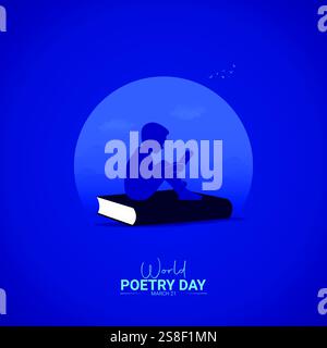 World Poetry Day creative design. poetry day social media poster vector ...