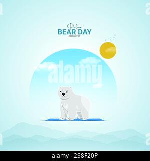 International Polar Bear Day creative design. Polar Bear Day social ...
