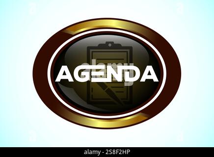 agenda button. agenda rounded red sign. agenda Stock Vector Image & Art ...