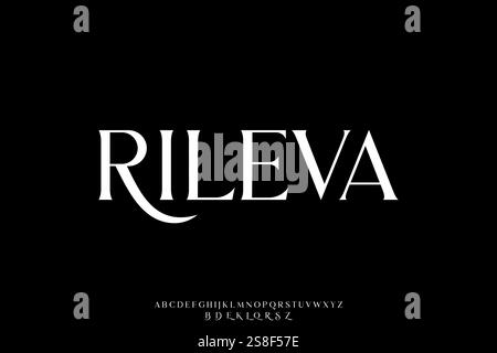 Luxury sharp serif display font vector Stock Vector Image & Art - Alamy