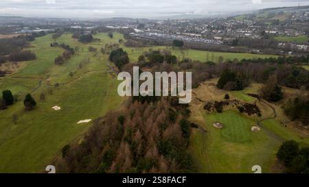 Aerial drone view Bathgate golf course Stock Photo - Alamy