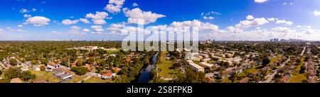 Aerial panorama Miami Little River 2025 Stock Photo - Alamy