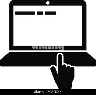 Laptop and cursor icon depicting web navigation and link interaction Stock Vector Image & Art ...