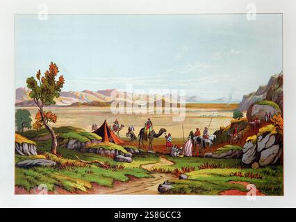 Illustration of the Jordan River Biblical Place in Old and New ...