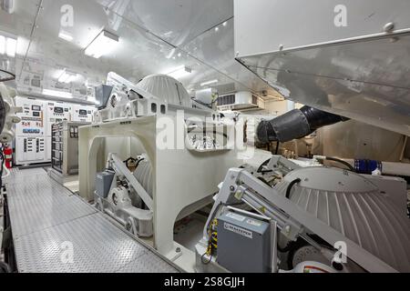 Modern Motoryacht Engine Room with Advanced Machinery and Clean Design ...