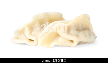 Tasty boiled gyoza (dumplings) isolated on white Stock Photo - Alamy