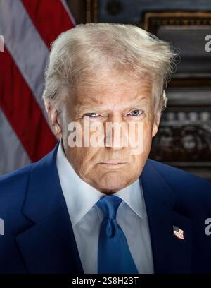DONALD TRUMP official Presidential portrait in January 2025. Photo ...