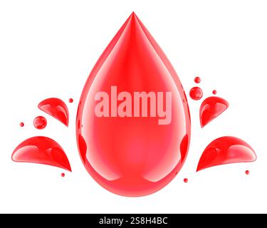 Blood Drop, 3D rendering isolated on white background Stock Photo - Alamy