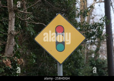 Sign at a stop junction in Ireland saying "Hard Border Ahead Stock ...