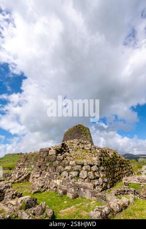 View of Nuraghe Santu Antine, prehistoric stone tower in northern ...