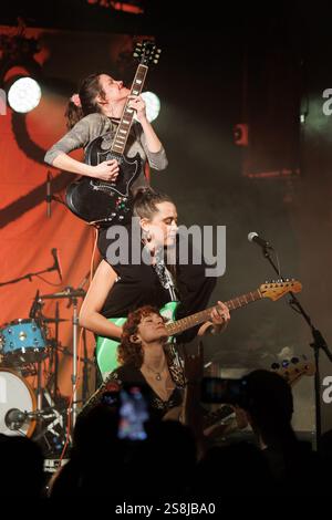 Carlotta Cosials of the Spanish band Hinds performs on Day 1 of the ...