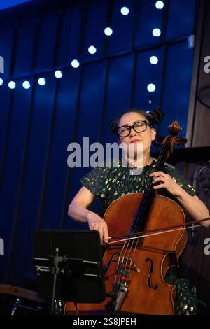 Glasgow Scotland. 21 January 2025. Su a Lee, Korean cellist, gave a ...