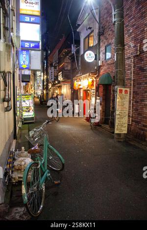 Red lanterns of a Japanese restaurant at night. Tokyo, japan Stock ...