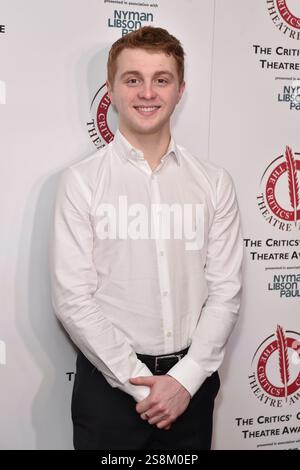 Sam Tutty attends the Critics Circle Theatre Awards at The Prince of ...