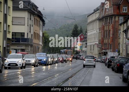 HEIDELBERG/GERMANY - 28June 2017. Rainy day in Heidelberg and sounding ...