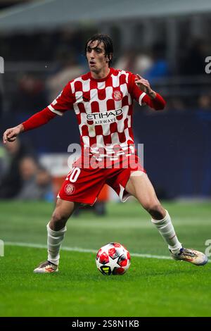 Bryan Gil of Girona FC in action during the Spanish league, La Liga EA ...